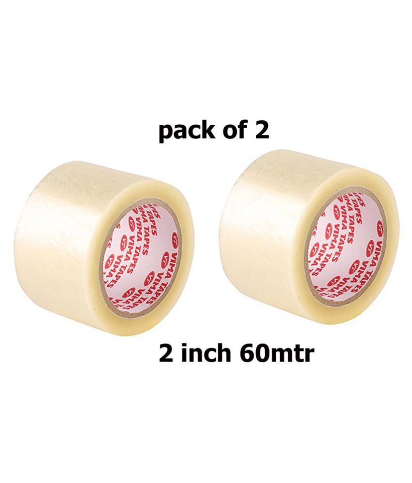 transparent cello tape 2 inch 60mtr pack of 2: Buy Online at Best Price ...