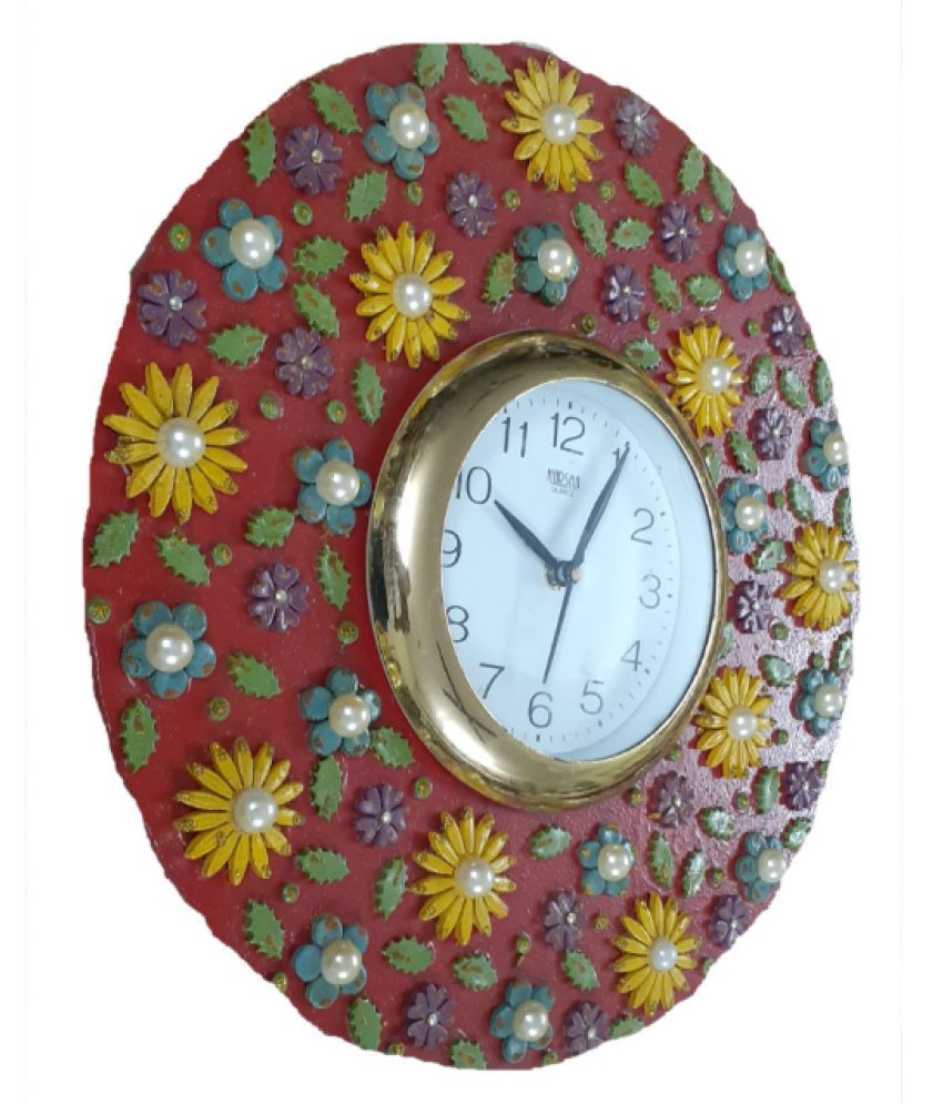 Unique Indian Crafts Rectangular Analog Wall Clock ( 30 x 30 cm ): Buy ...