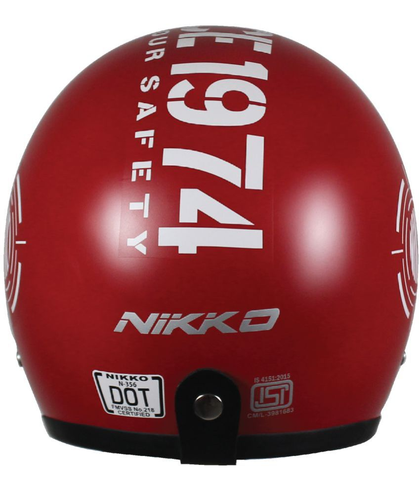 NIKKO HELMETS N-356 - Open Face Helmet Red M: Buy NIKKO HELMETS N-356 ...