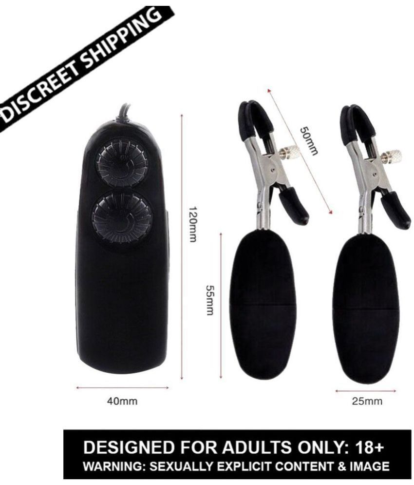 Adultvilla 2 Vibrating Bullet Nipple Clamps Clitoris Massage Adult Game Breast Clips Sex Toy